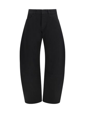 Alaia Low-Rise Rounded-Leg Trousers - Black