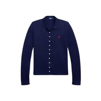 Polo Ralph Lauren Slim Fit Langarm Polo Shirt - - Blouses & Shirts - Damen - Blau - M