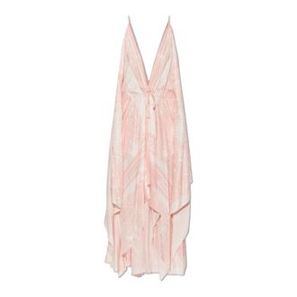 Balmain Femme, Robes, Rose, Taille: 36 FR Asymmetrical Spaghetti Strap Dress