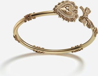 Dolce & Gabbana Devotion Bracelet In Yellow Gold With Diamonds - Frau Armbänder Gold S