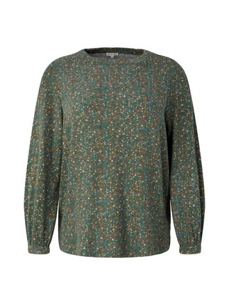 Tom Tailor Damen 1035011 Plusize T-Shirt mit Muster, 30726 - Printed Minimal Cosy Fabric, 44 Gro&szlig;e Gr&ouml;&szlig;en