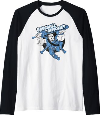 Teenage Mutant Ninja Turtles TMNT Turtle Power Casey Jones Baseball-Ninja-Pose, klassisches Fernsehger&auml;t Raglan