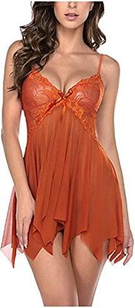 Generic Sous-v&ecirc;tements Rouge Ensemble Culotte Jumpui Sexy Femmes Ensemble de Pyjama Sexy Sous-v&ecirc;tements Femme Collants et Collants Rouge Femmes Sexy, Orange, 