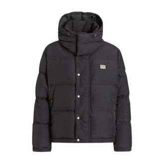 Dolce & Gabbana Nylon Daunenjacke - - Jackets - Herren - Schwarzk - XL
