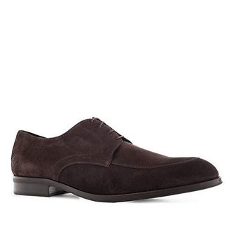 Andres Machado Chaussures à Lacets en Cuir suède pour Hommes et Jeune d´Hiver - 6288 - Chaussures de Style Oxford - Semelle en Cuir - Marron, EU 48