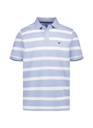 Fynch-Hatton Fynch-Hatton Herren Polo-Shirt blau Baumwoll-Piqu&eacute; gestreift