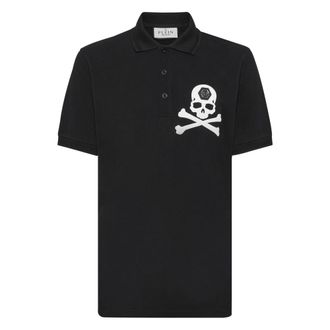 Philipp Plein Homme, Tops, Noir, Taille: L Polo SS Skull&Bones