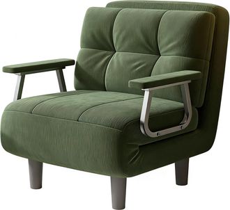 Generic 3-in-1 Schlafsessel Klappbett f&uuml;r Kleine R&auml;ume 5-Stufen R&uuml;ckenlehne, Atmungsaktiver Cordstoff, Faltbarer G&auml;stebett-Stuhl f&uuml;r Wohnung & Home-Office(Gre