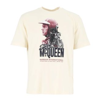 Barbour Homme, Tops, Blanc, Taille: XL T-shirt graphique Rainey