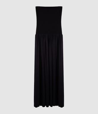 Jeanne Vouland Robe Lyv Bustier Bi mati&egrave;re Noir