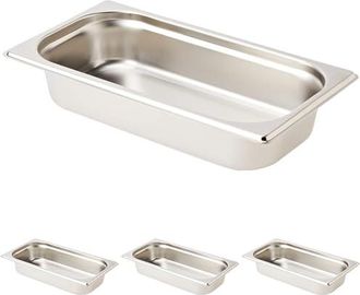Lacor GN BEH&Auml;LTER 1/3 176X325X65 INOX 66365Z, Silber (Packung mit 4)