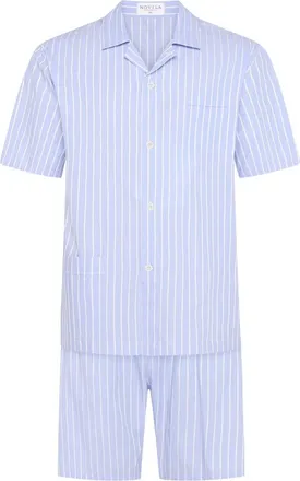 Novila Kurzer Pyjama Marco mit Streifen in Popeline-Qualit&auml;t in