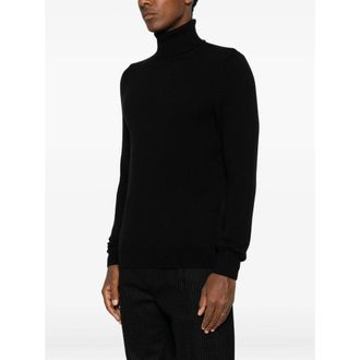 Malo Roll Neck Cashmere Sweater - Black