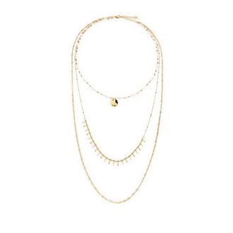Au Printemps Paris Collier triple cha&icirc;ne