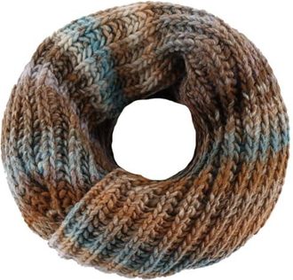 Lierys Echarpe Tube Jasila Femme/Homme - Made in Germany foulard pour femme echarpe lhiver Hiver automne-hiver - taille unique marron-bleu