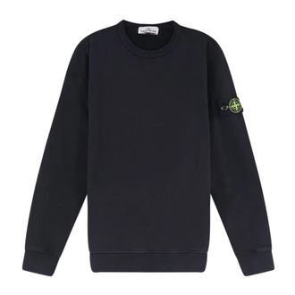 Stone Island Homme, Sweatshirts et sweats &agrave; capuche, Noir, Taille: M SweaT-shirt &agrave; col rond avec &eacute;cusson