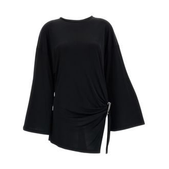 The Attico Femme, Blouses et Chemises, Noir, Taille: 38 FR Mini Robe