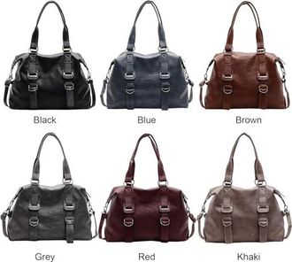 Generic Sac &agrave; bandouli&egrave;re en cuir PU, sac &agrave; main r&eacute;tro, grand sac &agrave; bandouli&egrave;re pour femmes (marron)