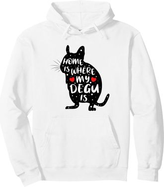 Jimbeels Home is Where My Degu is - Niedliche Degus-Illustration Pullover Hoodie