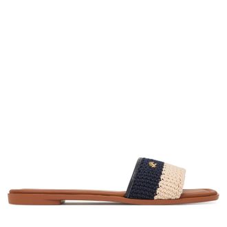 Tommy Hilfiger Pantoletten Tommy Hilfiger Flat Mule Crochet FW0FW09513 Dunkelblau