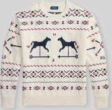 Polo Ralph Lauren Regular Fit Strickpullover aus Baumwoll-Leinen-Kaschmir-Mix