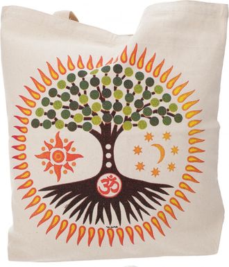 Guru Shop No Time Shopper Tasche, Stabile Einkaufstasche, Strandtasche, Yogatasche - Tree of Life, Unisex - Erwachsene, Baumwolle, 48x45x13 cm