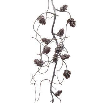 Creativ Green künstliche Zapfengirlande 120cm I weihnachtliche Girlande mit Zapfen I Weihnachtsdeko-Girlande mit naturgetreuen Zapfen & Zweigen I Tischdeko Weihnach