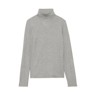 Ines De La Fressange Femme, Tops, Gris, Taille: 40 FR Matthieu T-shirt Col Roul&eacute;