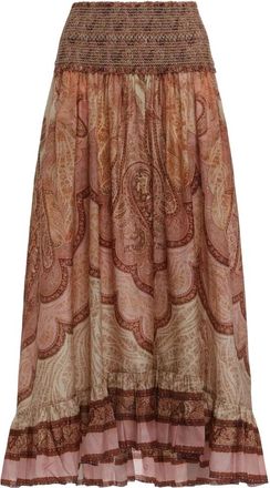 Zimmermann Femme, Jupes, Brun, Taille: 40 FR Wanderlust Frill Maxi Skirt