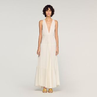 Sandro Robe longue pliss&eacute;e