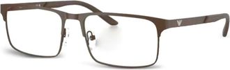 Emporio Armani lunettes de vue à monture carrée - Marron