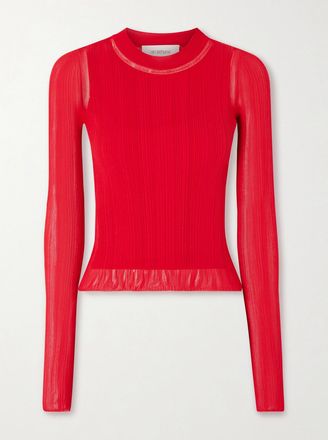 Sportmax Haut En Mailles C&ocirc;tel&eacute;es - Rouge