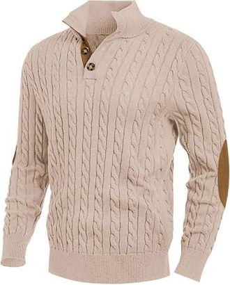 Generic Pull en tricot chaud pour homme - Sweat &agrave; capuche d&eacute;contract&eacute; - Veste de sport - Veste dext&eacute;rieur pour homme - Printemps automne et hiver - Coupe ajus