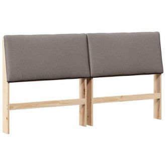 vidaXL Gepolstertes Kopfteil Taupe 200 cm Massives Kiefernholz vidaXL