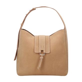 Hogan Femme, Sacs, Beige, Taille: ONE Size Sac bandouli&egrave;re &agrave; franges