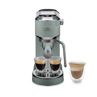 DeLonghi Dedica Duo - Perfetto Kompakte Siebtr&auml;germaschine Espressomaschine mit Soft-Touch-Icons, manuellem Milchaufsch&auml;umer f&uuml;r Espresso, Cappuccino und Cold 