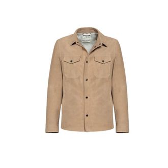 Gimos Leichtes Wildleder Ungef&uuml;ttertes Hemd - - Jackets - Herren - Braun - 4XL
