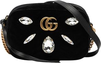 Gucci Sac bandouli&egrave;re vintage Gucci orn&eacute; de perles - Femme - Pre-owned - Noir - Taille: ONE Size