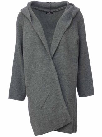 Zwillingsherz Strickjacke Cardigan f&uuml;r Damen - Hochwertiger Mantel &Uuml;berwurf warm kuschelig weich mit Kapuze - Cape Umhang Strick Fr&uuml;hjahr Herbst Winter