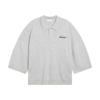 Fear of God Signature 3/4-&Auml;rmel 90er-Jahre Strickpolo - - Tops - Herren - Grau - M