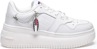 Tommy Jeans Femme, Chaussures, Blanc, Taille: 41 EU Retro Basket Flatform