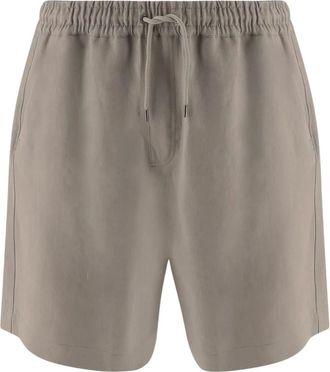 Giorgio Armani Homme, Shorts, Beige, Taille: S Pantalon en Toile de Lin &agrave; Pince Unique