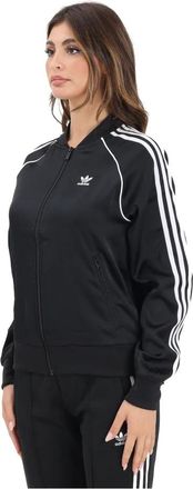 adidas Femme, Sweatshirts et sweats &agrave; capuche, Noir, Taille: 44 FR SST Adicolor Satin Track Top