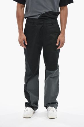 Off-white Zweifarbige Chinohose mit aufgedrucktem Logo Off-White
