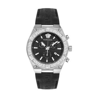 Versace Homme, Accessoires, Noir, Taille: ONE Size Montre Sporty Greca 46 mm