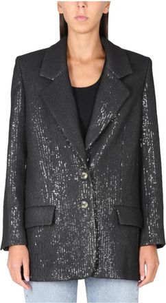 The Mannei Femme, Vestes, Noir, Taille: 36 FR Sequin Single-Breasted Blazer