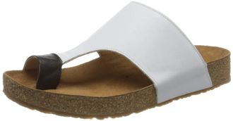 Haflinger Haflinger Damen Bio Anka Zehentrenner, Mehrfarbig (Weiß/Schwarz 2335), 41 EU