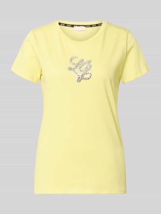 Liu Jo T-Shirt mit Rundhalsausschnitt und Strasssteinbesatz