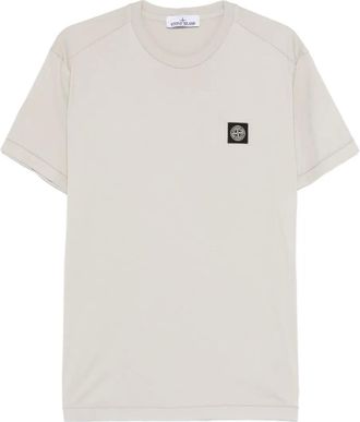 Stone Island logo-patch T-shirt - Nude