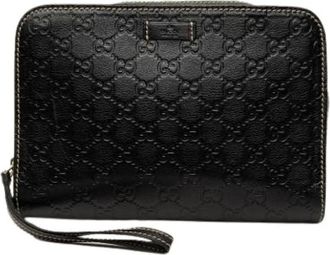 Gucci Pre-owned Vintage Clutch - Femme - Pre-owned - Noir - Taille: ONE Size